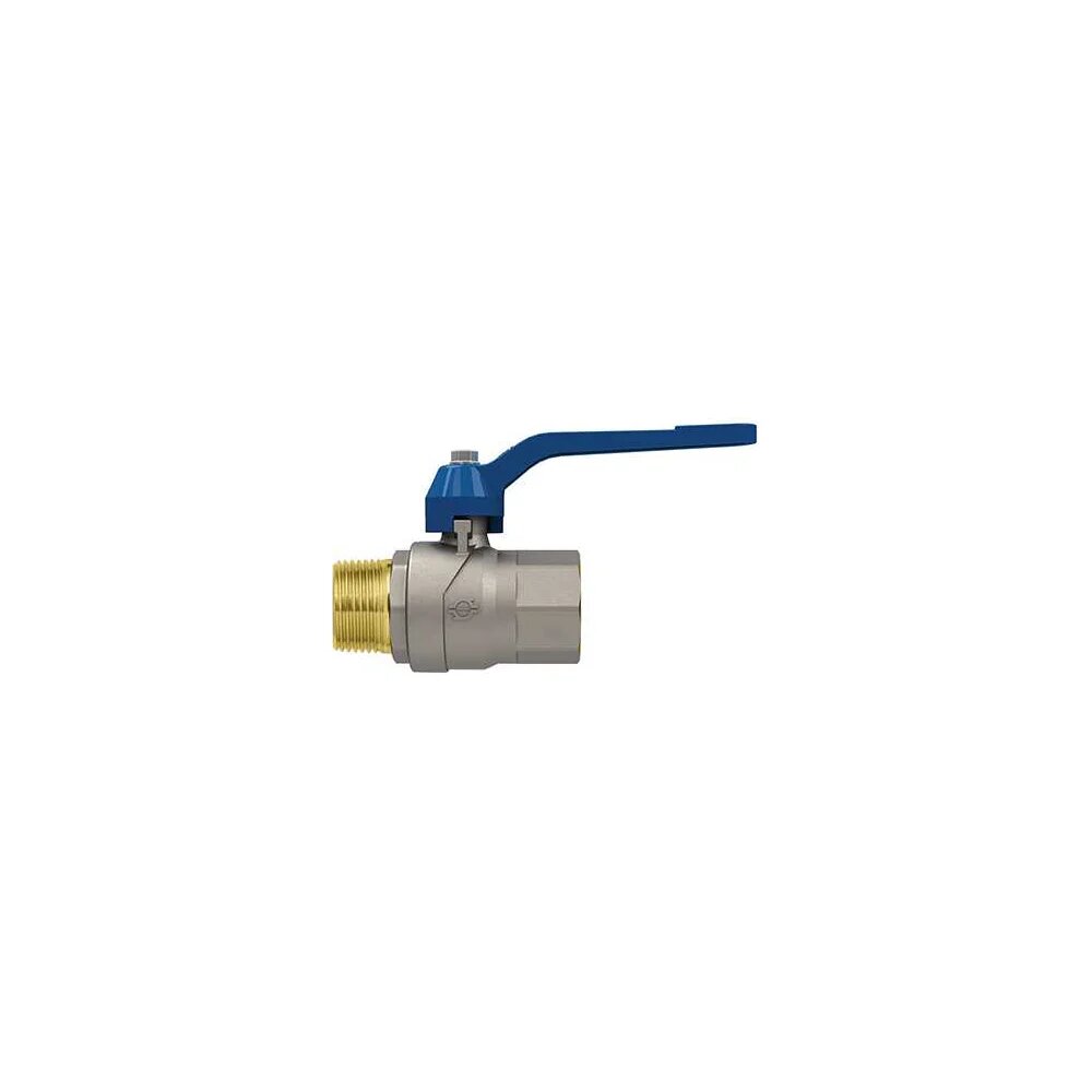 Кран шаровой FIV, латунь, никелированный, с ручкой-рычагом, 1/2", 120°C