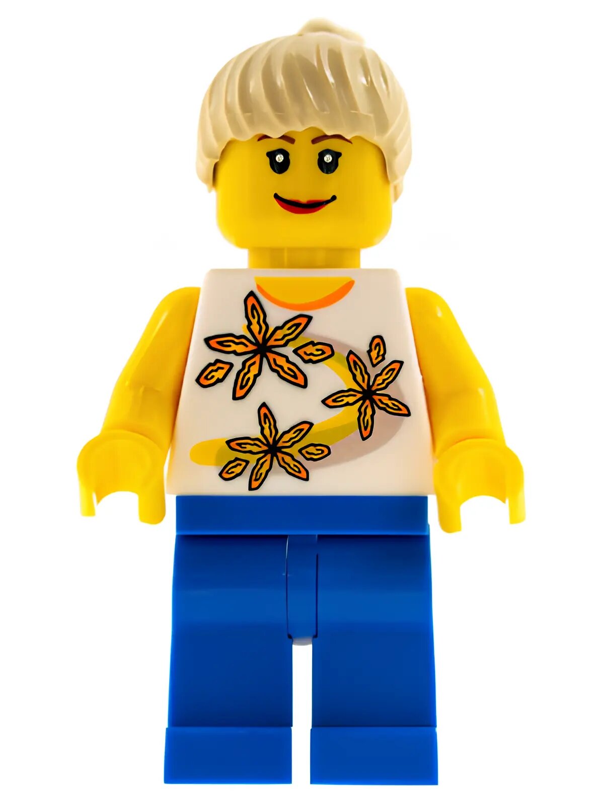 Минифигурка Lego Yellow Flowers - Tan Ponytail, Blue Legs cty0130 U