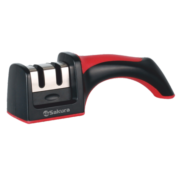 Точилка для ножей Sakura SA-6651R 2 степени заточки красн