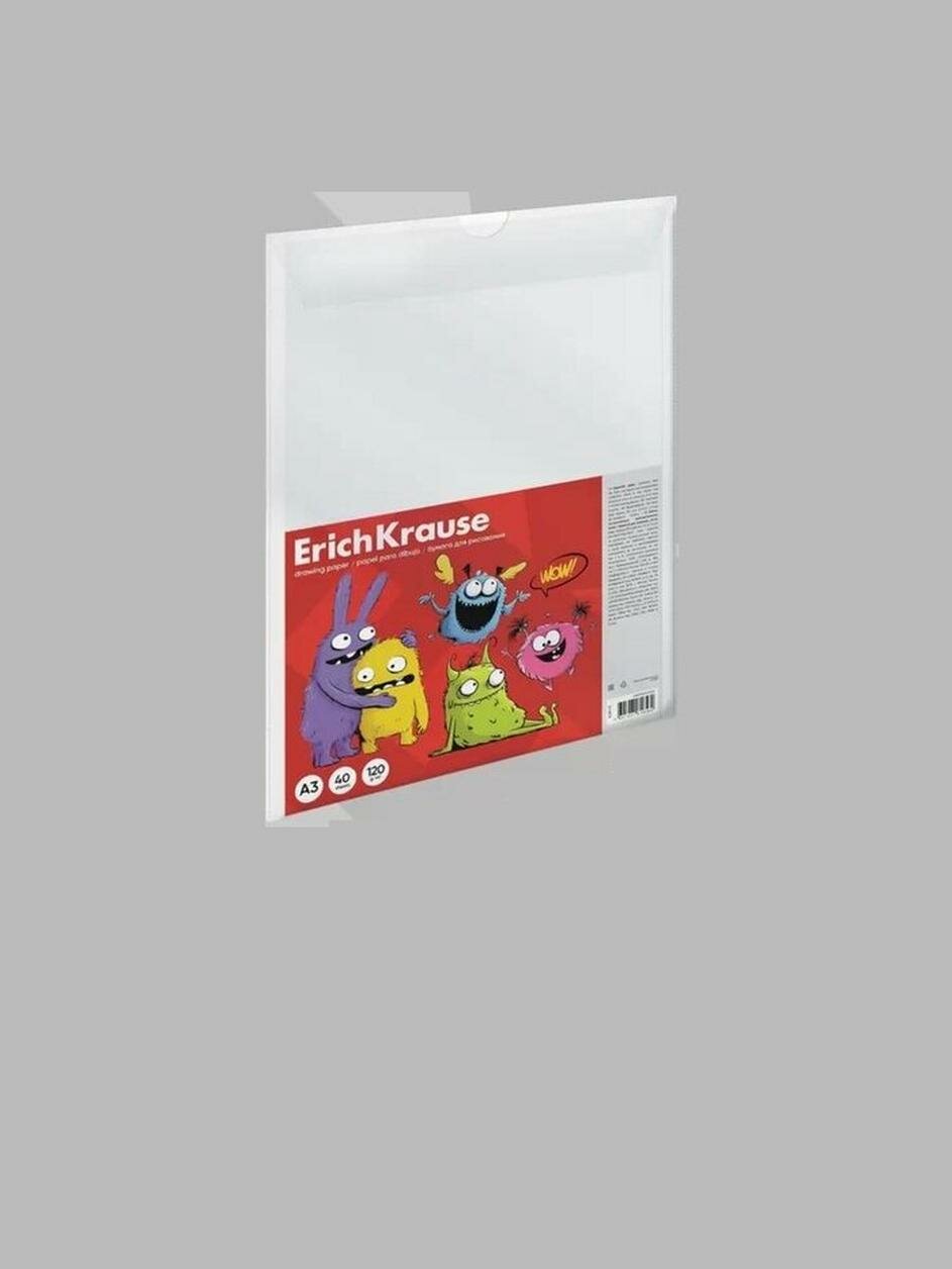 Бумага для рисования ErichKrause "Jolly Friends", A3, 120 г/м2, 40 л