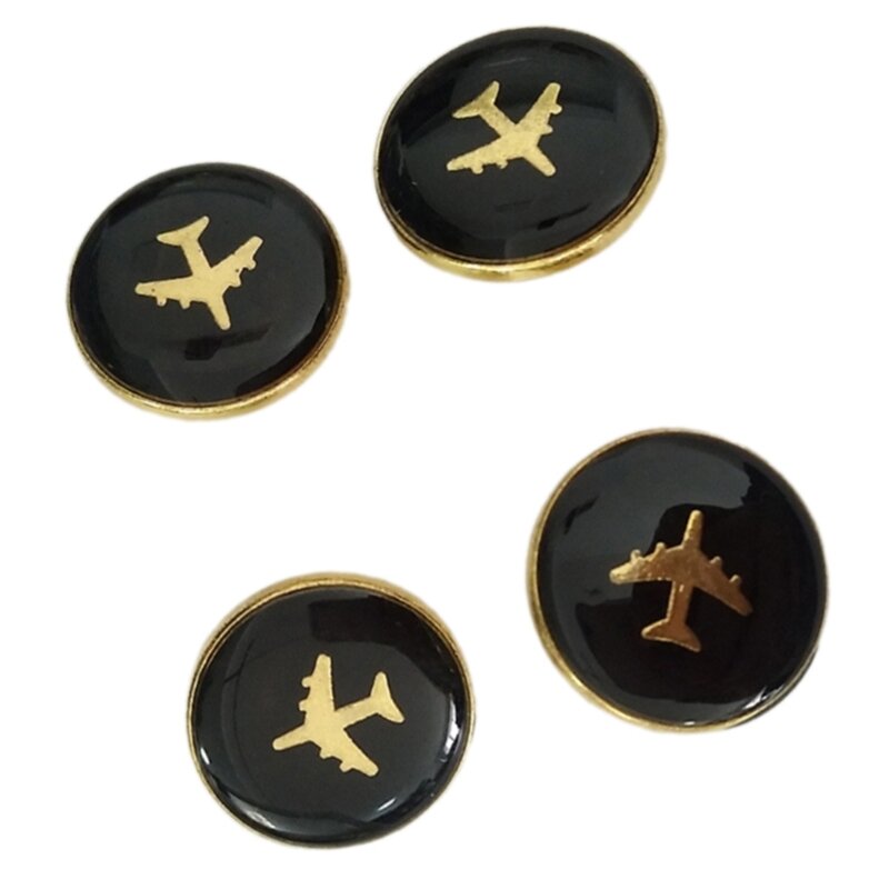 4 Pcs Pants Buttons Airport Uniform Buttons Jackets Buttons Dress Buttons