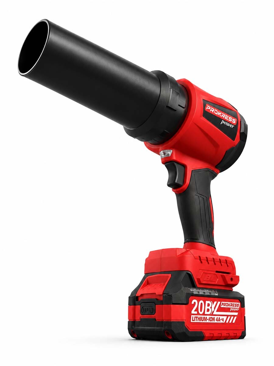 Воздуходувка-пылесос аккумуляторная Prokress power AB-20/1000 BL 20В 4Ач, бесщеточная, 3 режима работы, садовая, электрическая для листьев и авто, 1 АКБ + ЗУ