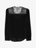 Блуза Twinset Milano Lace-trim button-up blouse, размер 38, черный