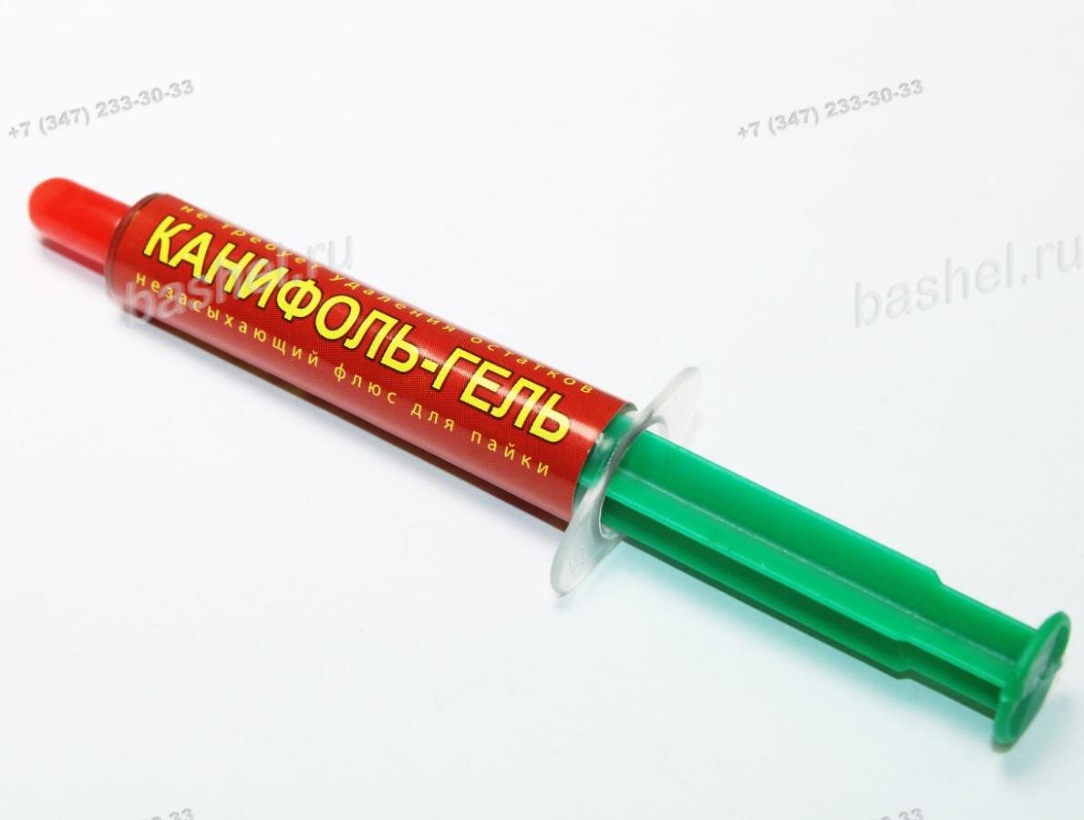 Канифоль гелеобразная для пайки "Канифоль-гель", шприц, 2мл, CONNECTOR