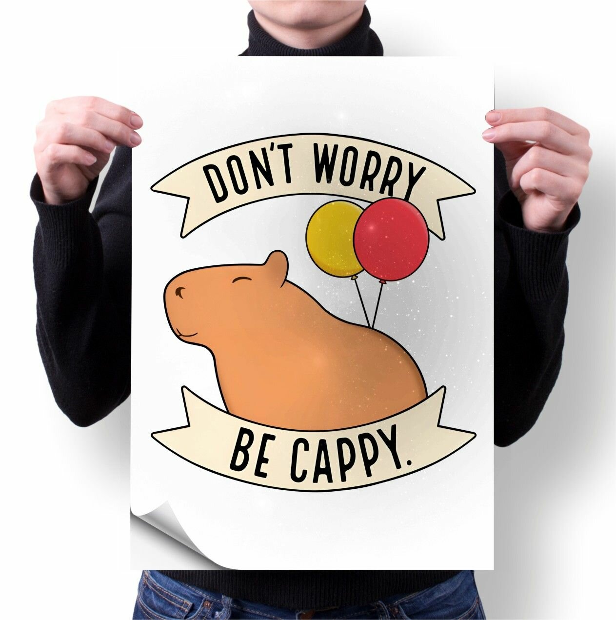 Плакат MIGOM А4 принт "Capybara v2, Капибара" - v0023