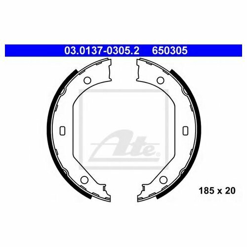 Комплект колодкок стояночного тормоза Ate 03013703052 для BMW 1 серия E81, E82, E87, E88, 2 серия F22, F87, 3 TOURING VAN F31, 3 серия E46