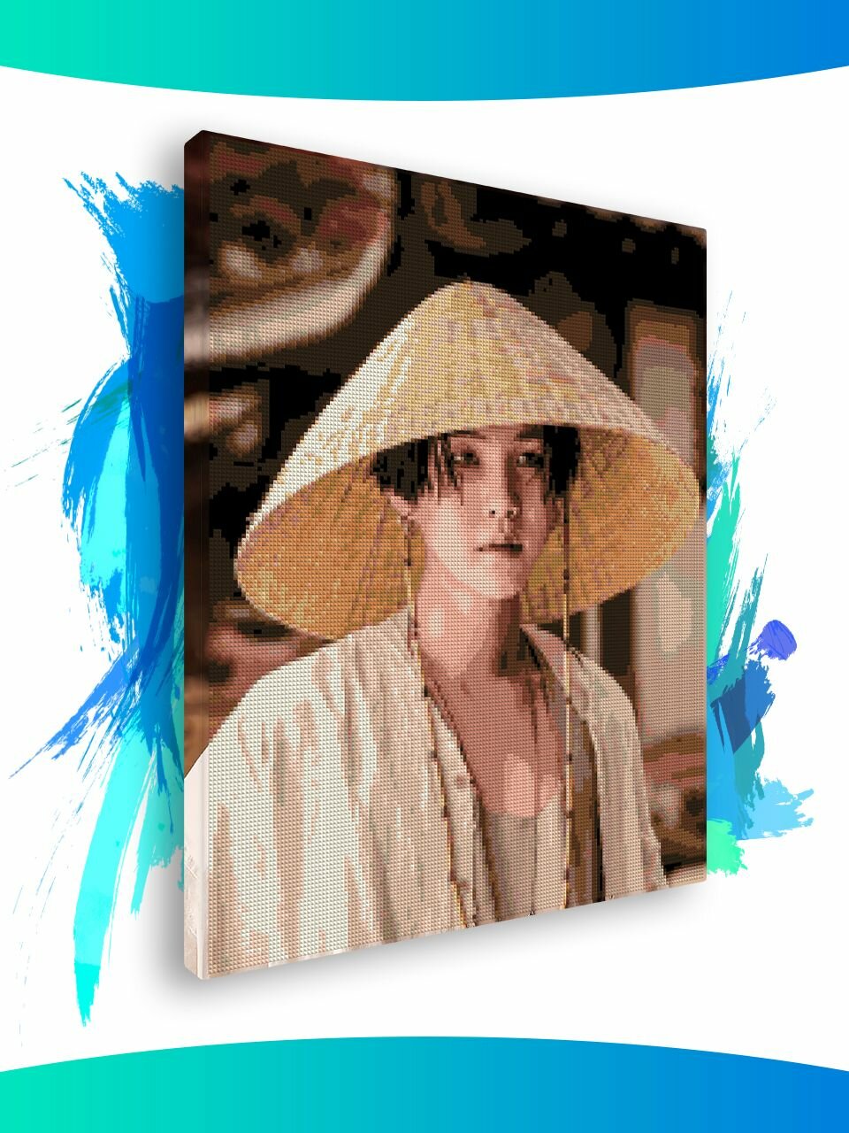 Алмазная мозаика на деревянном подрамнике Красиво Красим BTS - Suga 3 40 х 50 см