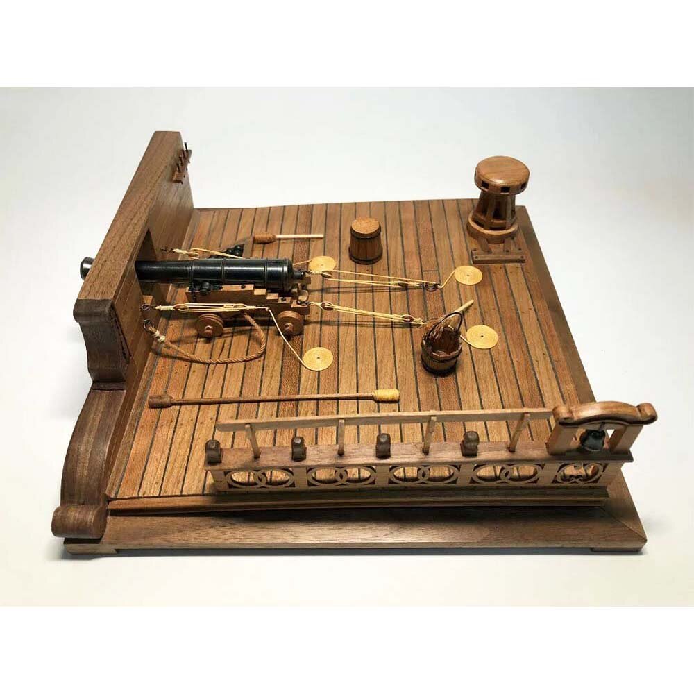 8-фунтовая пушка на палубе для сборных моделей, 220х220х69 мм, М.1:26