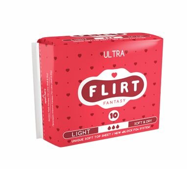FLIRT fantasy Гигиенические прокладки Comfort Ultra soft and dry, 3 капли, 240 мм (10 шт)