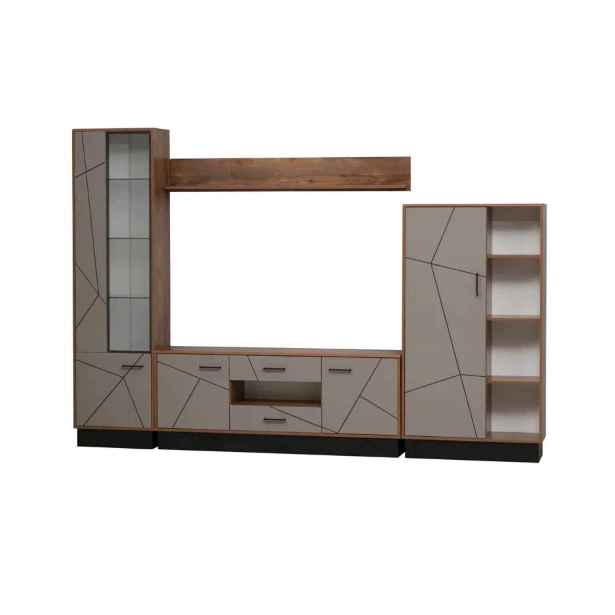 Гостиная Гамма-5 таксония/грэй 301х36х207 см