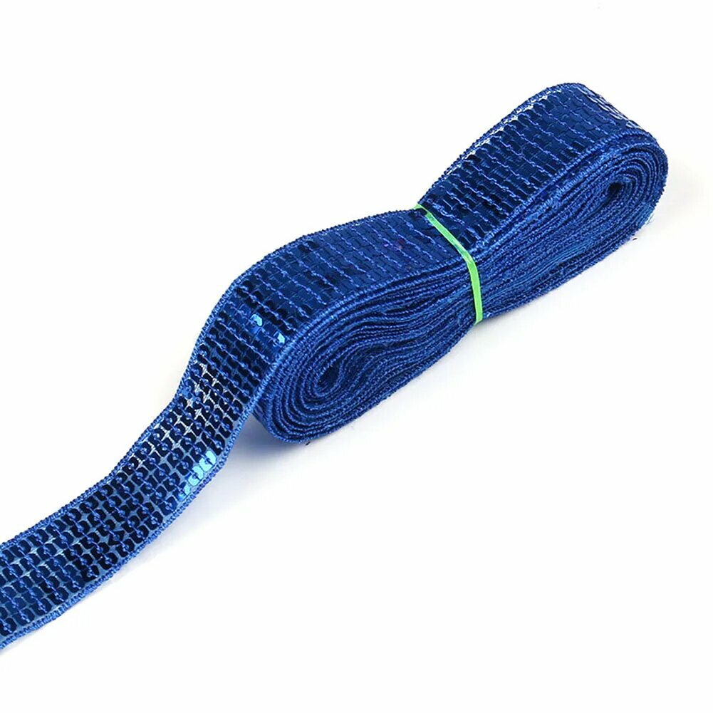 Кружевная лента с пайетками 20 ярдов Синий, 16