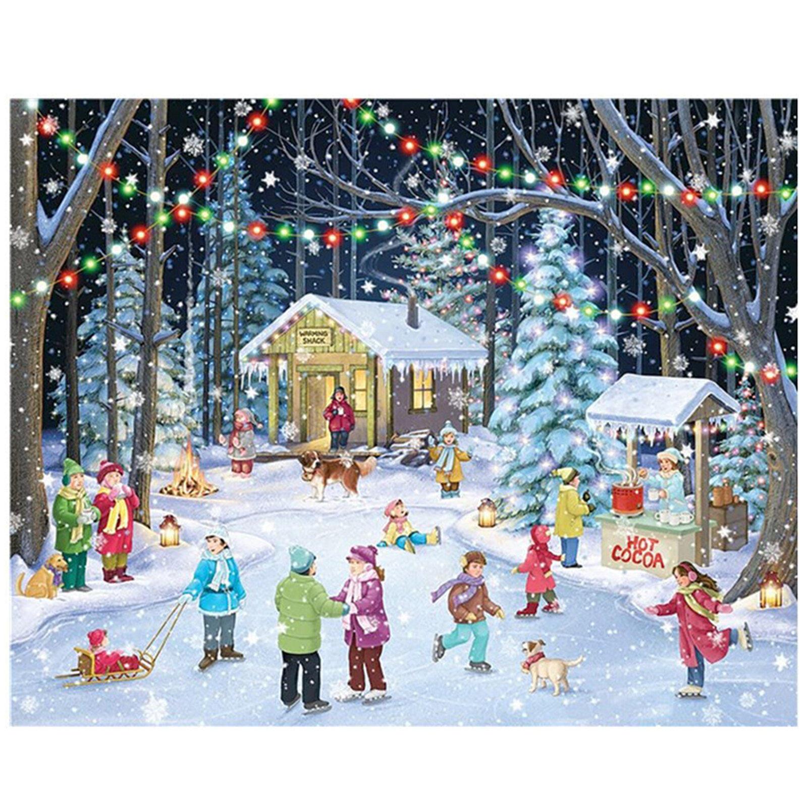 Рождественские темы Разноцветные бумажные пазлы из 1000 элементов