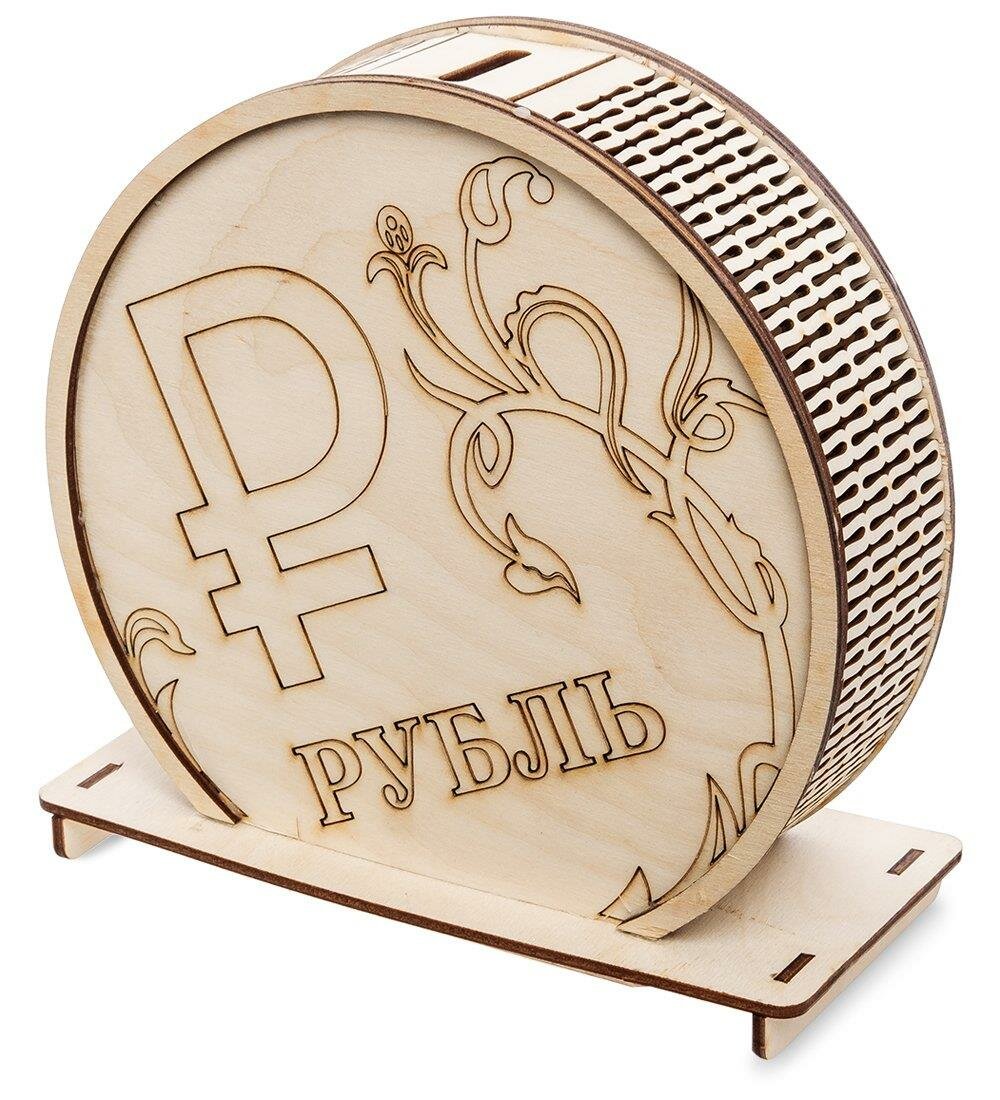 Копилка Один рубль A2155637 Народные промыслы, Россия, дерево