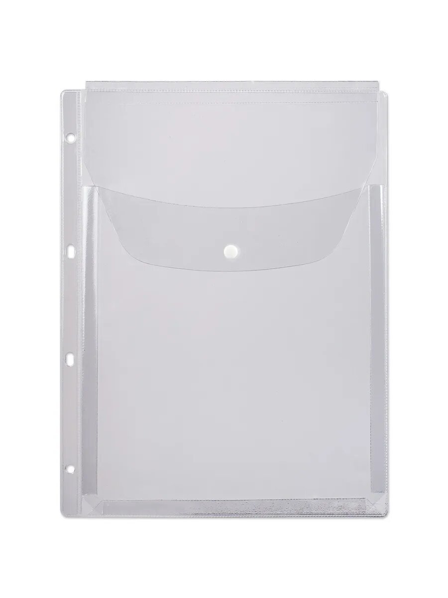 Папка-файл А4 объемная с клапаном и кнопкой