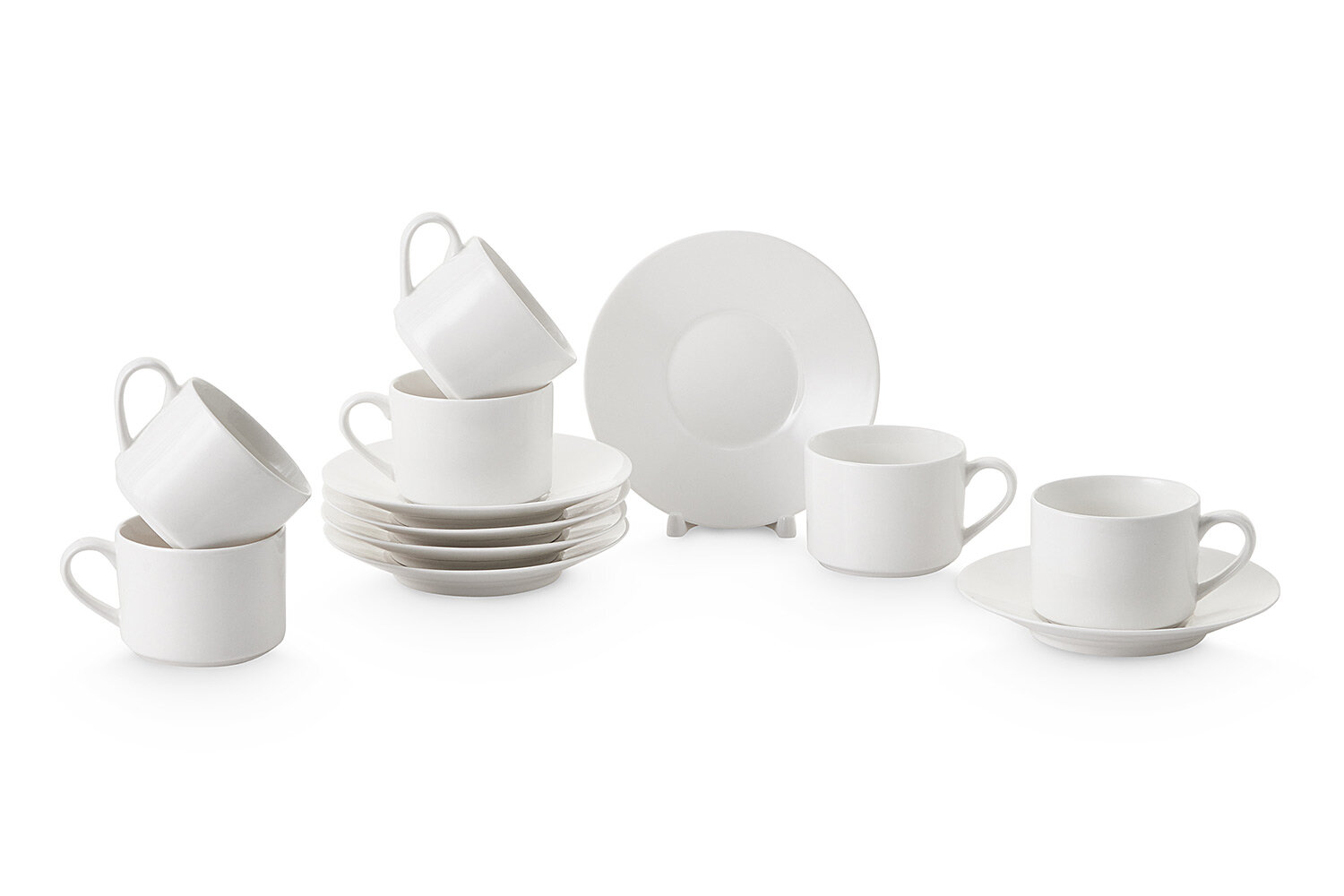 EVIO Oceanнабор чайных пар на 6 персон, 12 предметов, Костяной фарфор для чая