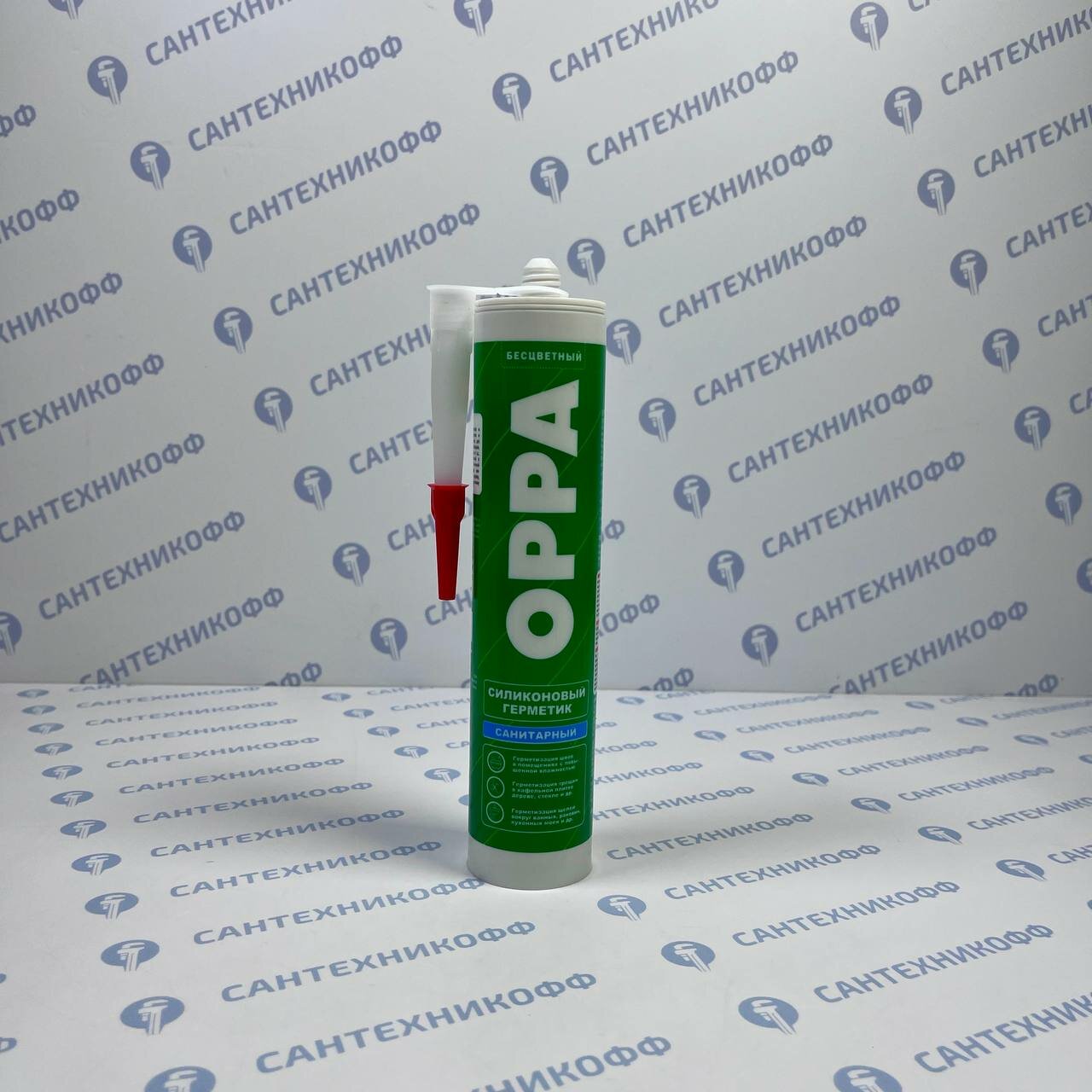 Герметик OPPA S силиконовый санитарный, универсальный, прозрачный 270мл. HOCS260BC