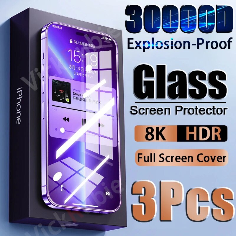 Защитное стекло для iPhone XR, Transparent, 3 шт.