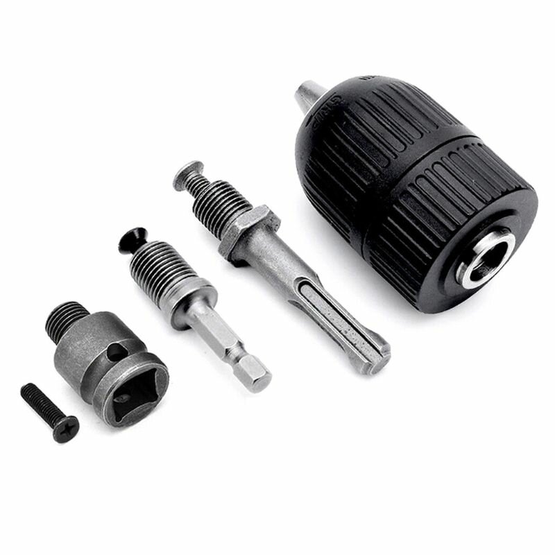 5 шт. сверхмощный преобразователь патронов для сверл, подходит надежного удержания бит с круглым хвостовиком, быстрой и легкой блокировки