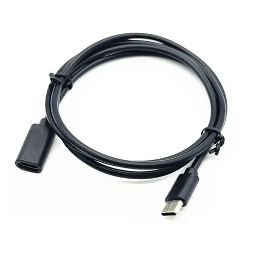 Кабель-удлинитель Buro USB Type-C (m) - USB Type-C (f), 2м, черный [bu-ext-typec-2m]