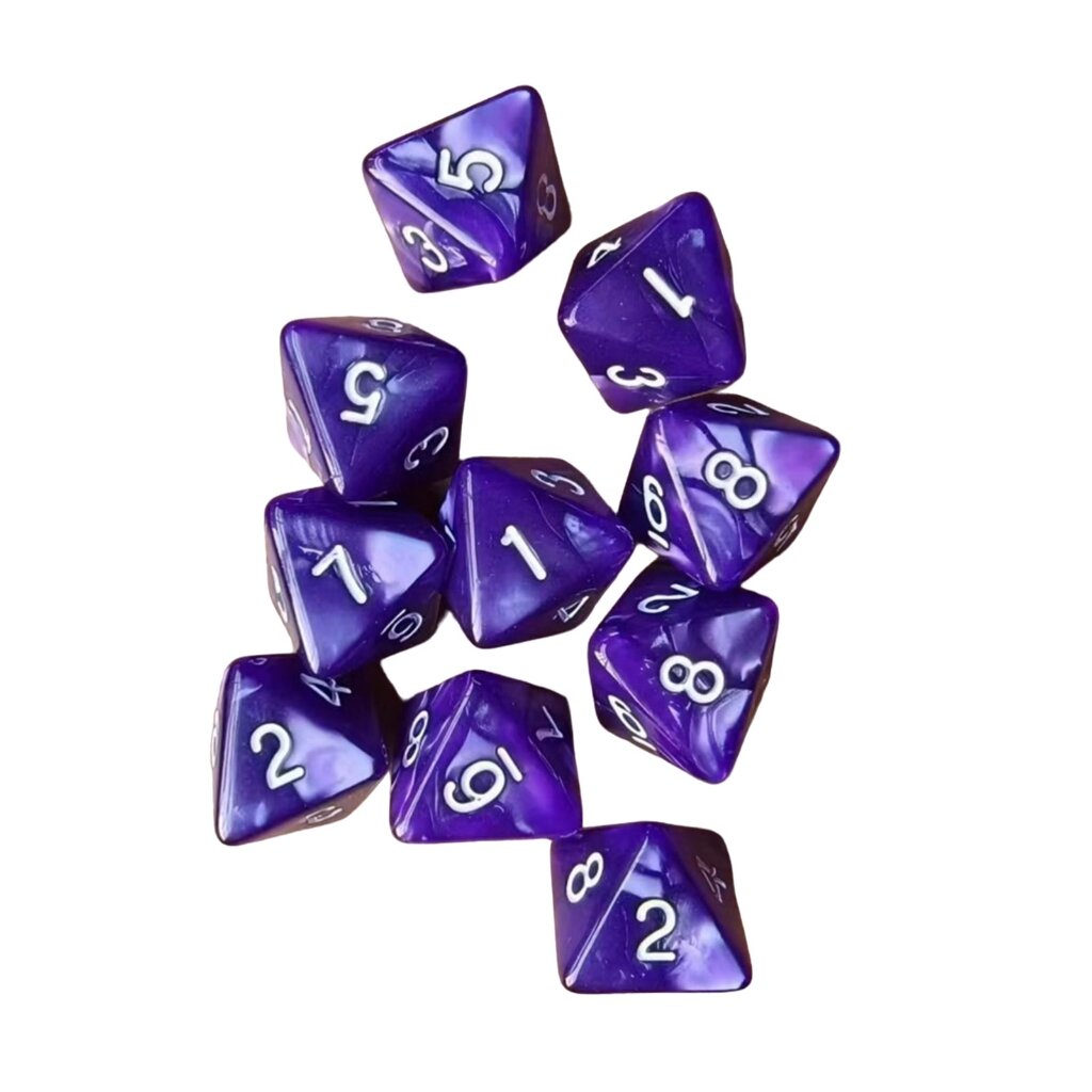 10шт, жемчужный узор, мраморный узор, цвет-фиолетовый