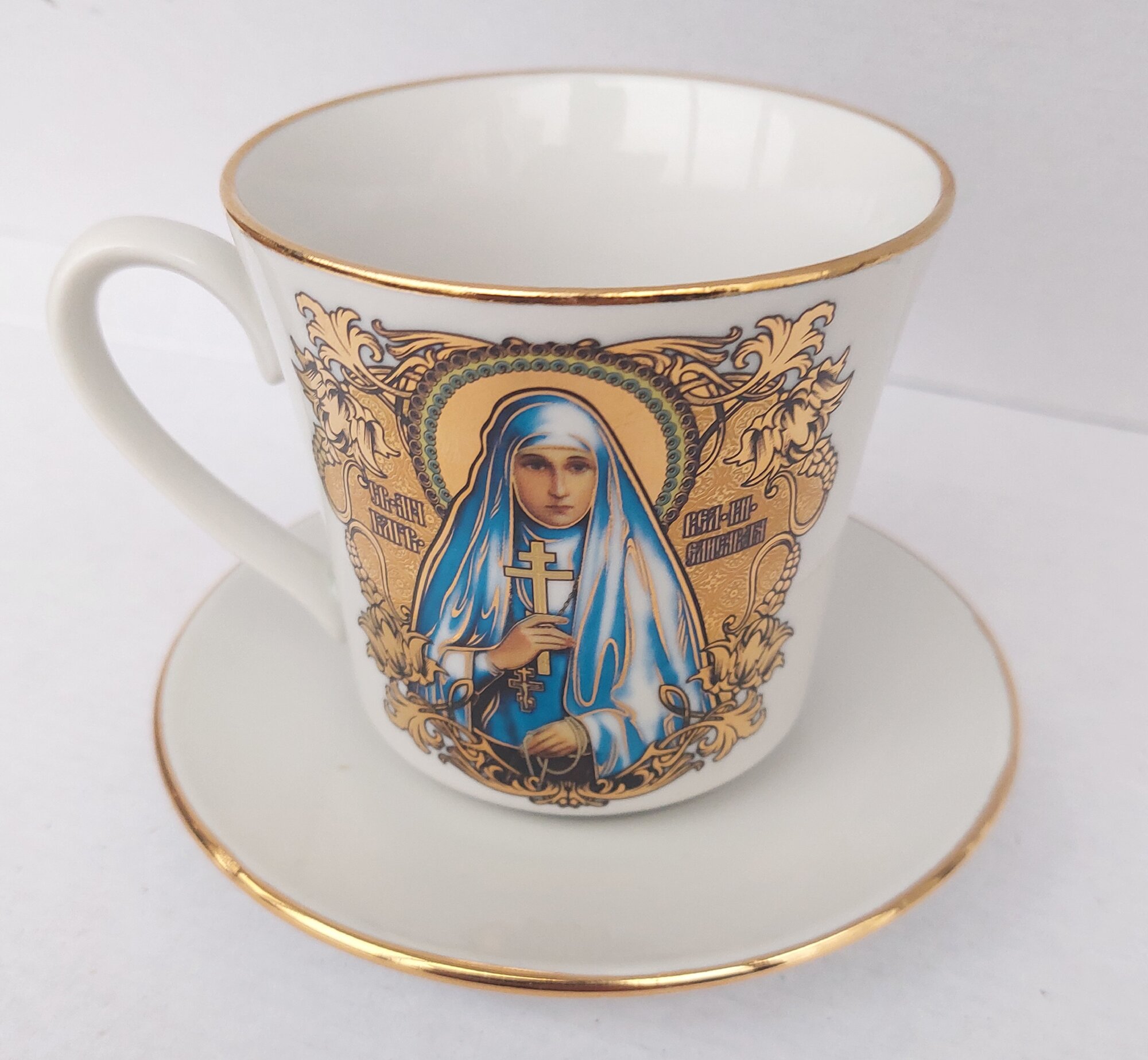 Чайная пара дулевского фарфора "Св Елизавета" от мастерской А. Флоринского
