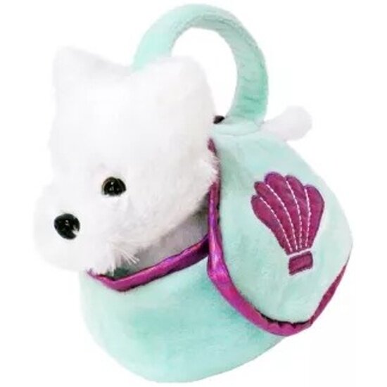 Мягкая игрушка Fluffy Family 682314 Щенок в сумочке Ракушка 17 см