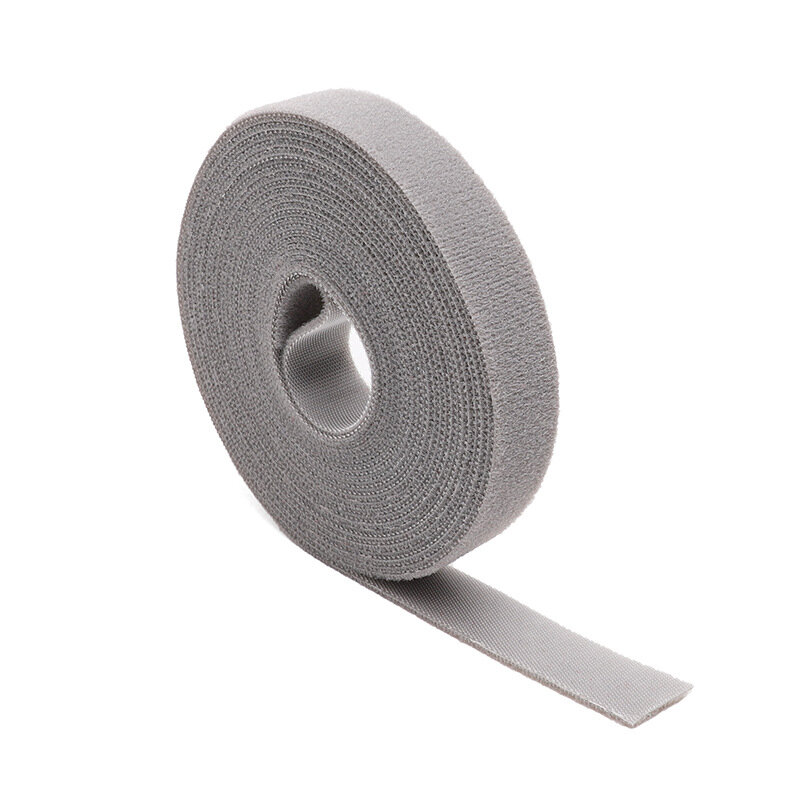 Кабельные стяжки "спина к спине" на липучке, ширина 20мм, серые