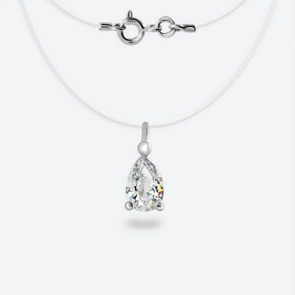 Колье, серебро, 925 проба, родирование