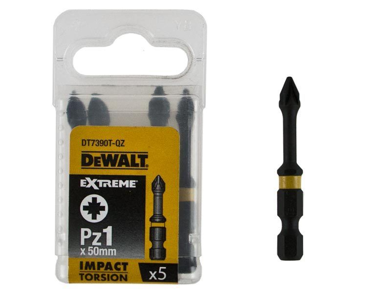 Биты ударные DeWalt Impact Torsion Pz1 50мм 5шт DT7390T-QZ