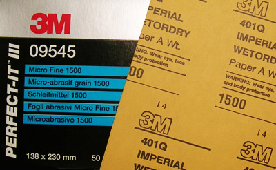 Наждачная бумага 3M Микротонкий абразив 401Q IMP (09545) 1500A (138мм*230мм)