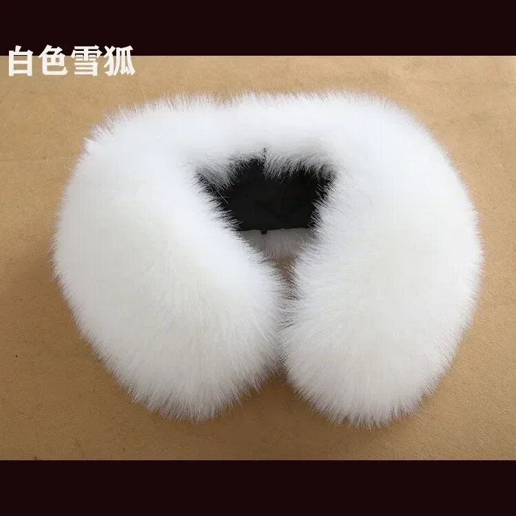 Qearlstar Женщины Факс Мех воротник Шарф 55 * 15 см Роскошные мягкие пальта Капушон Мех Декор Мужчины Детские Мех воротник Оборотки YC3,160,55,1, искусственный мех, полиэстер, белый,15, SKU00203