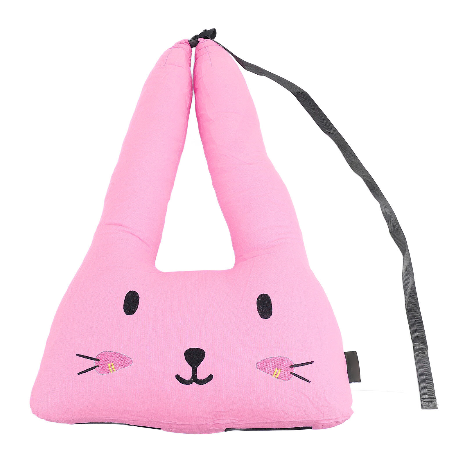 Детская дорожная подушка-подголовник с моющимся чехлом, поддержкой плеч, съемной подушкой для спинки сиденья, для дальних поездок, розовая.