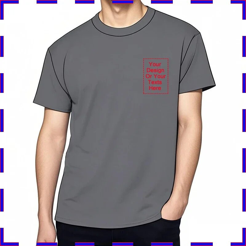 Футболка с принтом по индивидуальному заказу. Летние подарки. Топы. Создайте свой собственный фото или футболку с логотипом. Мужские топы на заказ. Футболка с персонализированным сообщением.