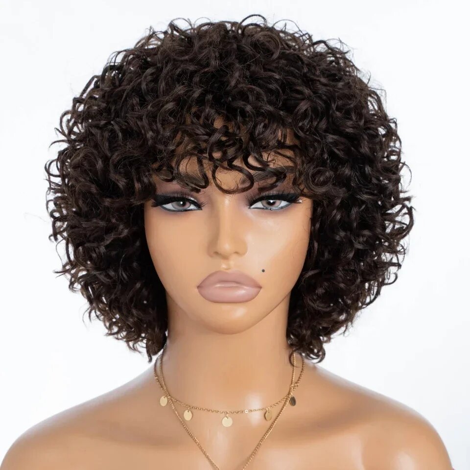 Парик BLACK PEARL короткий кудрявый боб из натуральных волос 4