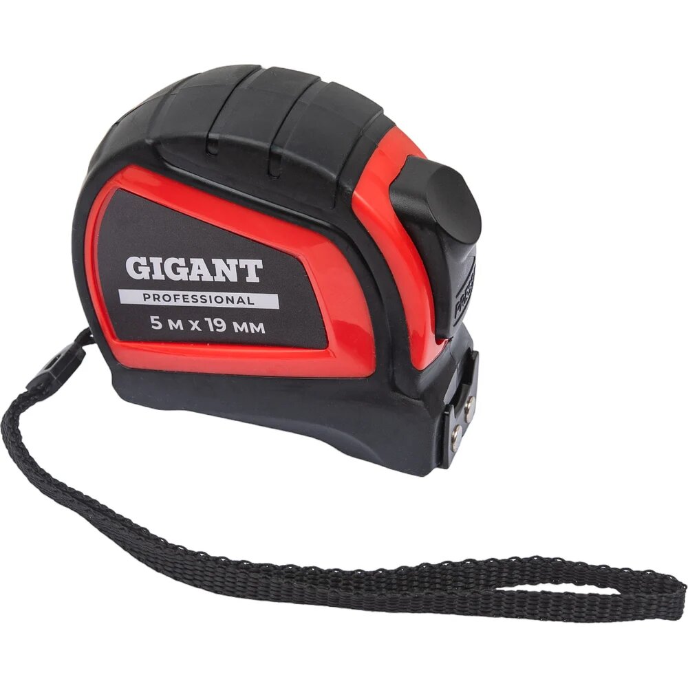 Рулетка Gigant Professional, ABS‑корпус, стальная лента с нейлоновым покрытием, двойной магнитный зацеп и автостоп — фото 1