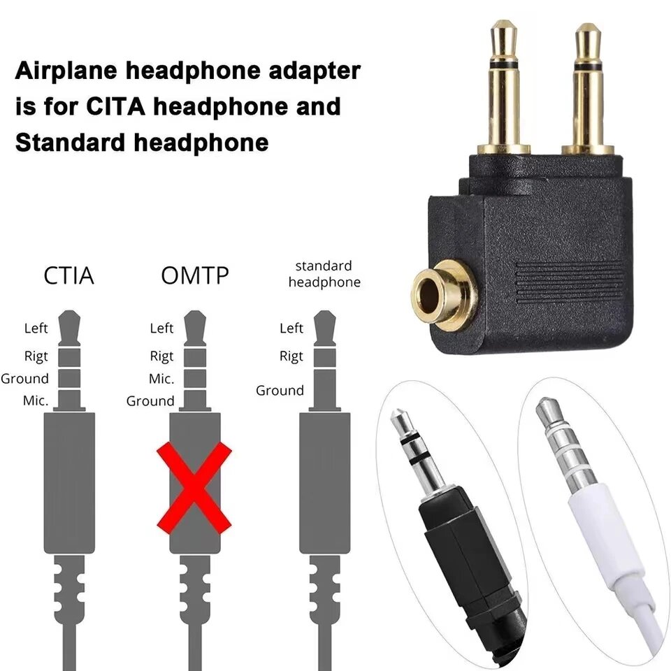 Аудиоадаптер 3.5 мм, 5 шт. — фото 1
