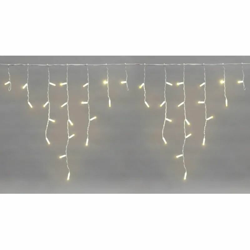 Гирлянда светодиодная Бахрома 2,4х0,6м 76LED теплый белый IP65,255-037-6