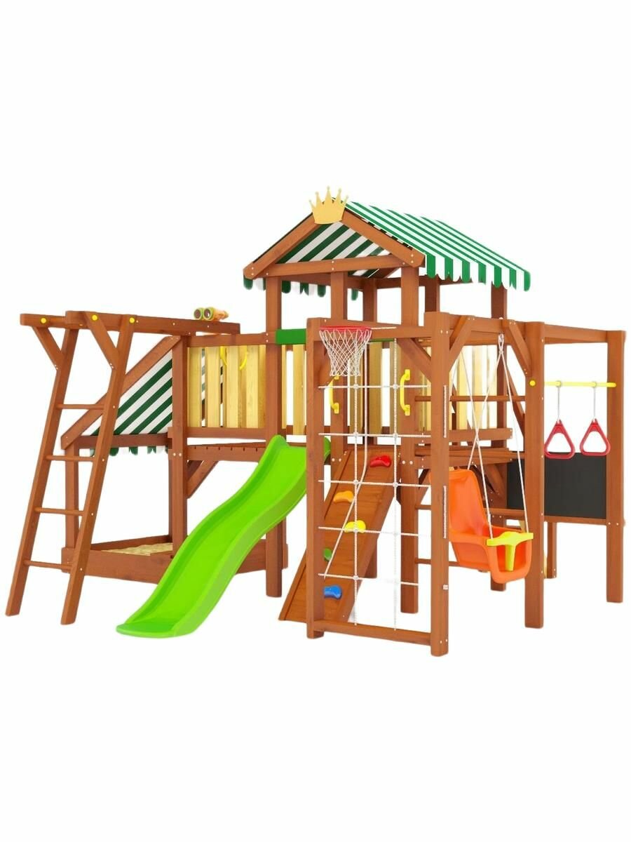 Детская площадка Савушка Baby (play) 13, деревянная, для улицы, с горкой, от 1 до 9 лет