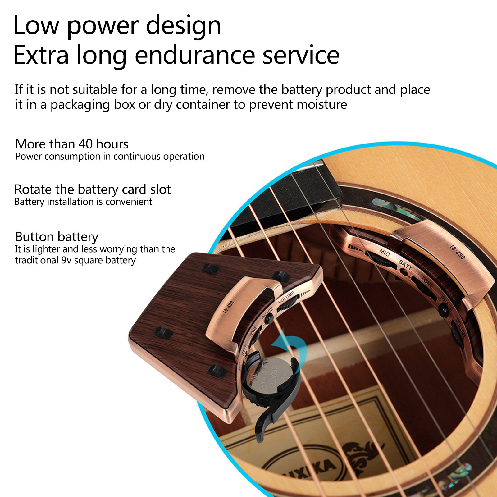 Аудиоснимок GGP-01 для акустической гитары