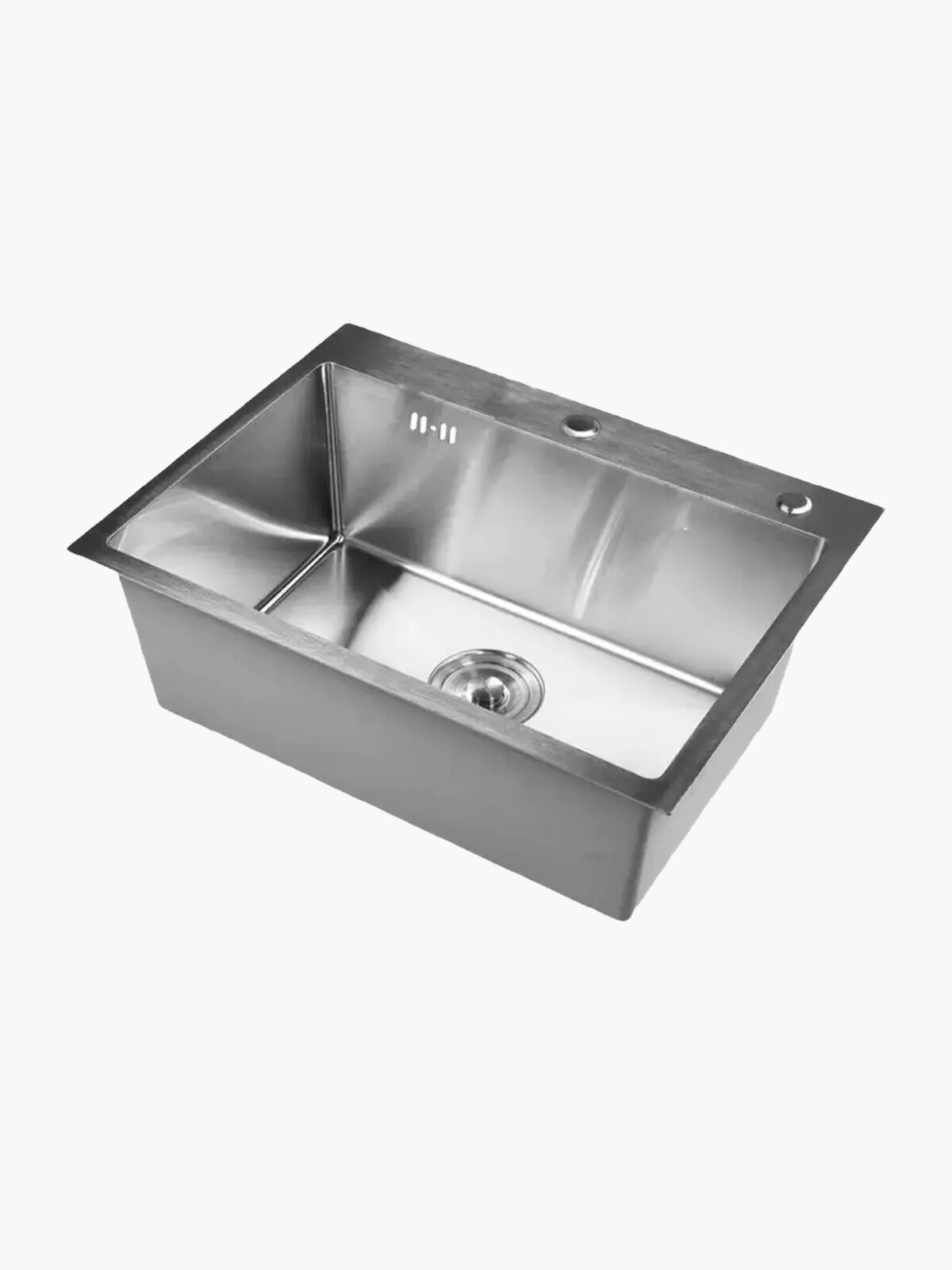 Мойка для кухни нержавеющая 60х50. Сифон с ведерком.