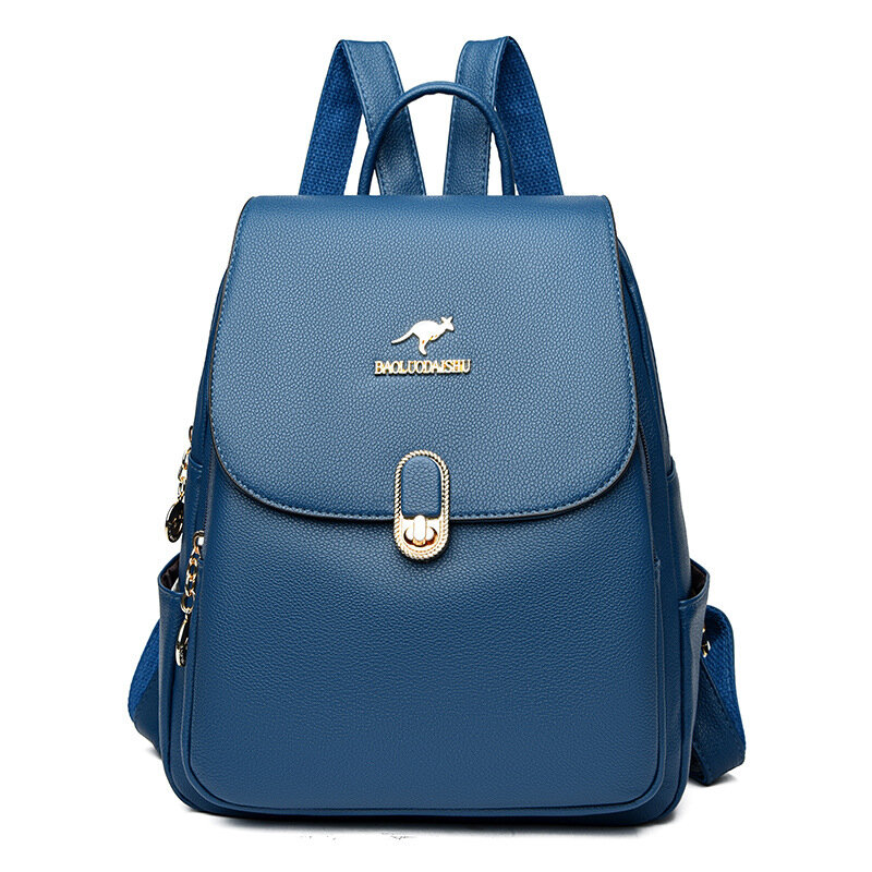 Новый стильный рюкзак-кенгуру 2025, корейская версия, модный противоугонный женский рюкзак с замком, сумка для начала школы, женская школьная сумка большой вместимости