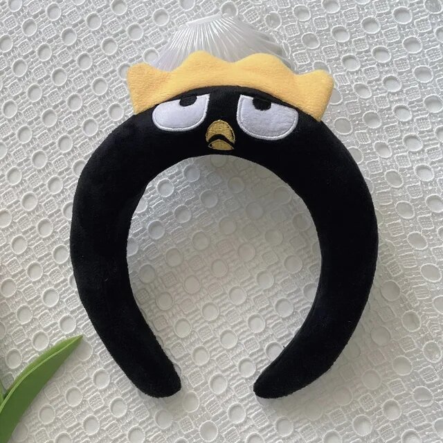 Повязка на голову с плюшевыми ушками Sanrio Kuromi для женщин, милая мягкая повязка на голову с помпонами Purin, кавайная повязка на голову в стиле аниме Cinnamoroll, головной убор для детей, подарок на вечеринку.