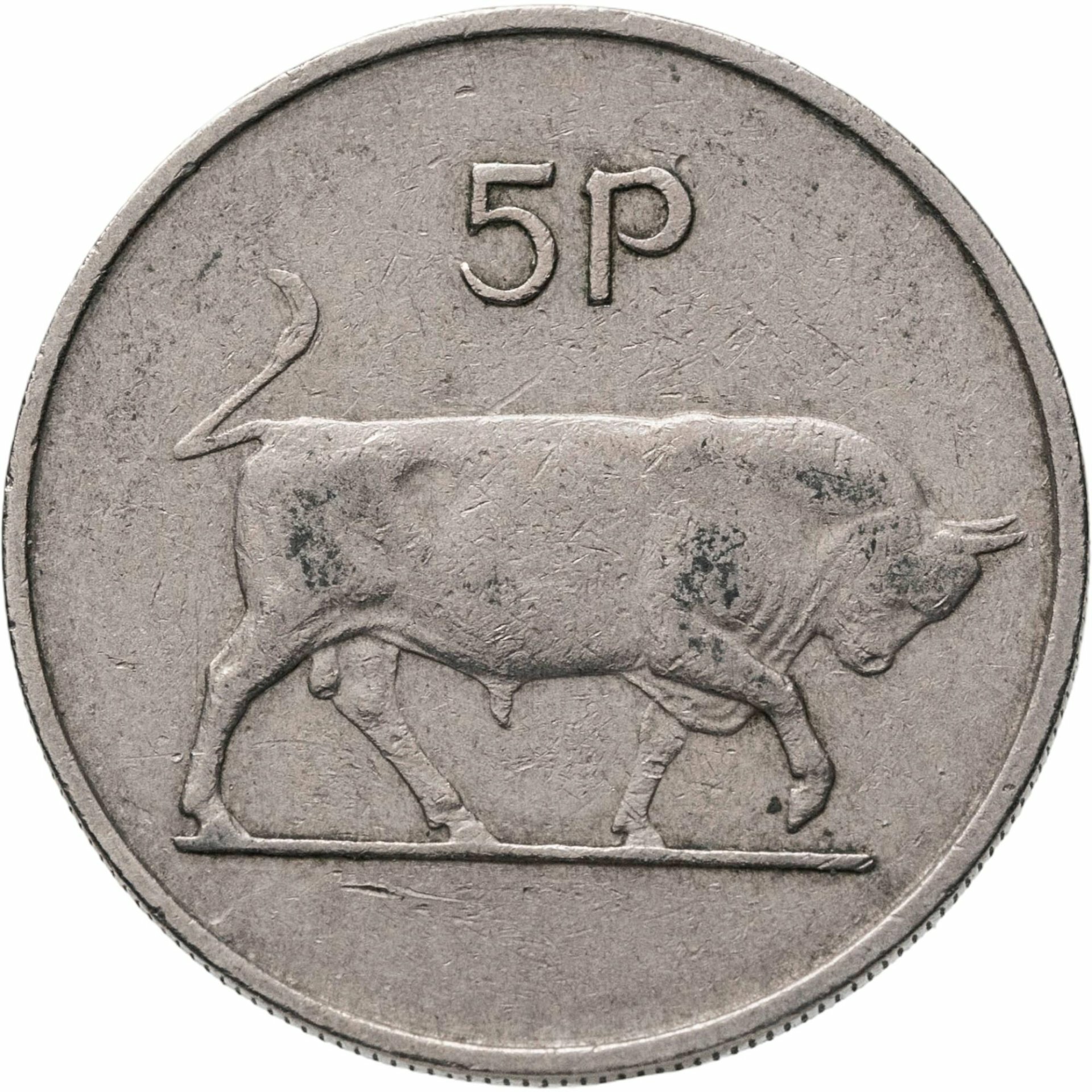 Ирландия 5 пенсов pence 1969, Мельхиор медь-никель, в сохранности XF
