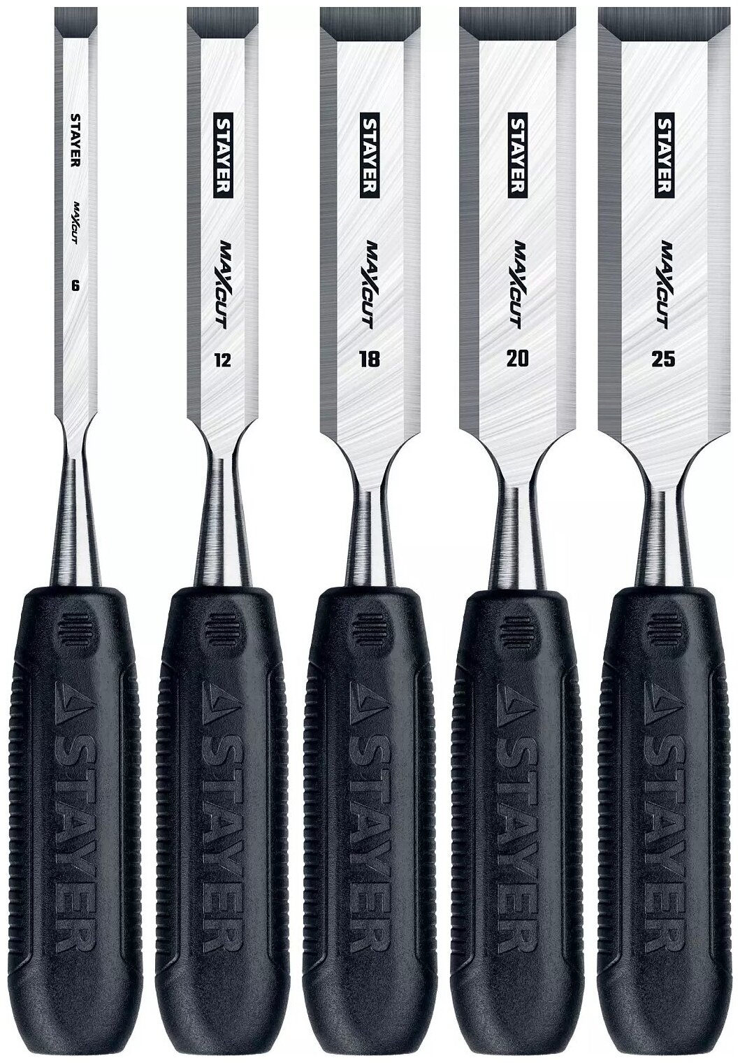STAYER Max-Cut набор стамесок с пластмассовой рукояткой, 5шт