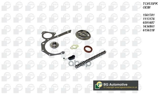 Комплект цепи ГРМ FORD ESCORT, FIESTA, KA, ORION 0.9/1.3 76-08 (full) Bga арт. TC0535FK