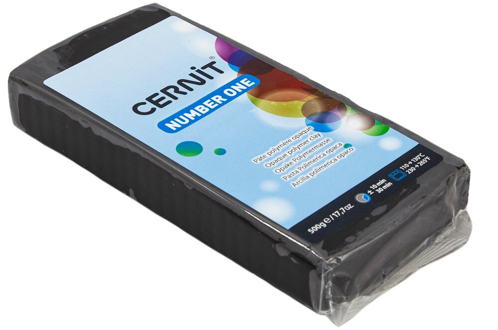 CE0900500 Пластика полимерная запекаемая 'Cernit № 1' 500гр. (100 черный)