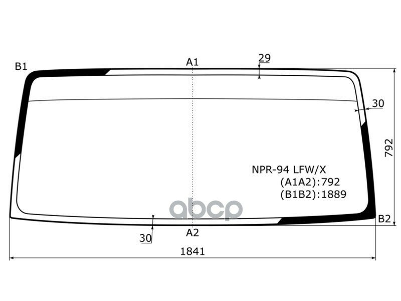 Стекло лобовое (Сборка Россия евро 3) Isuzu ELF NPRNQR 93-12 / FAW CA1051 05-19 XYG арт. NPR94LFWX