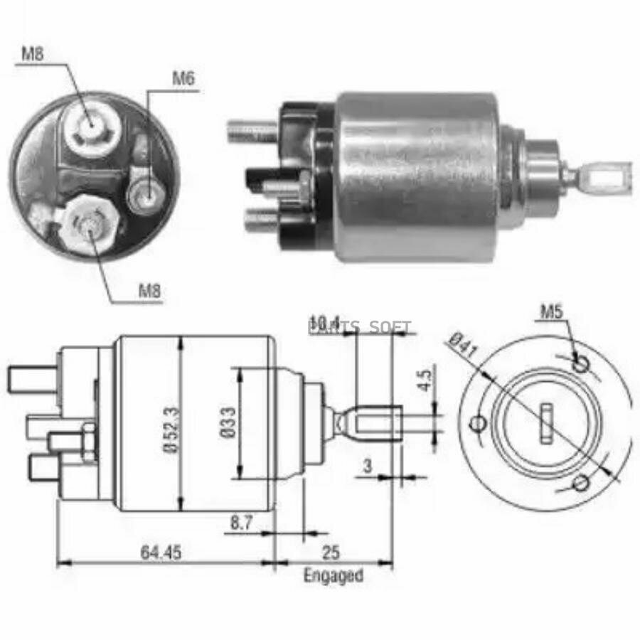 46043 MEATDORIA Реле втягивающее FORD FOCUS II