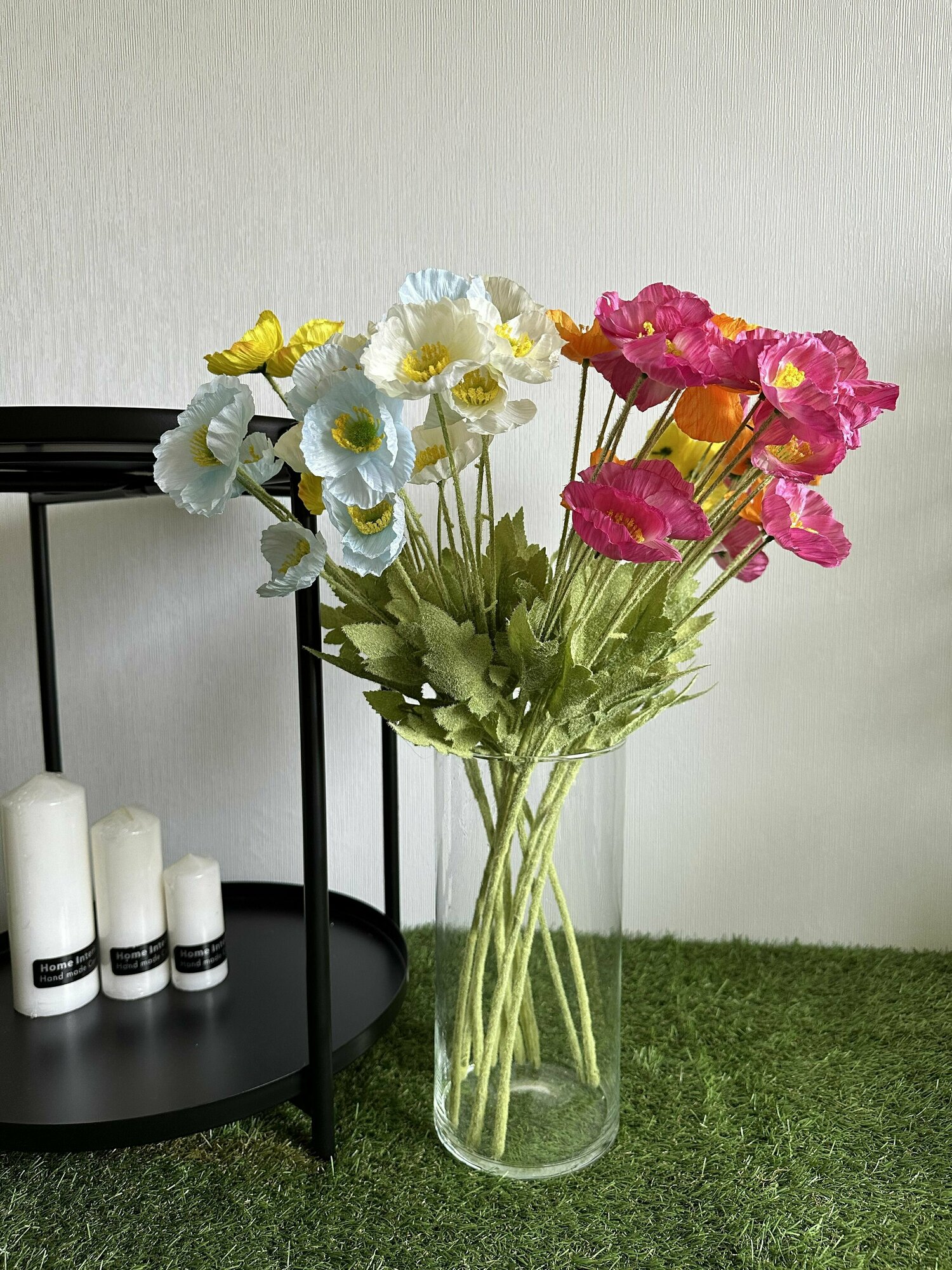 Букет полевых маков -60 см real touch для настольной и напольной вазы