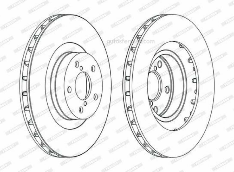 FERODO DDF1175C Диск тормозной передний DDF1175 FERODO DDF1175C